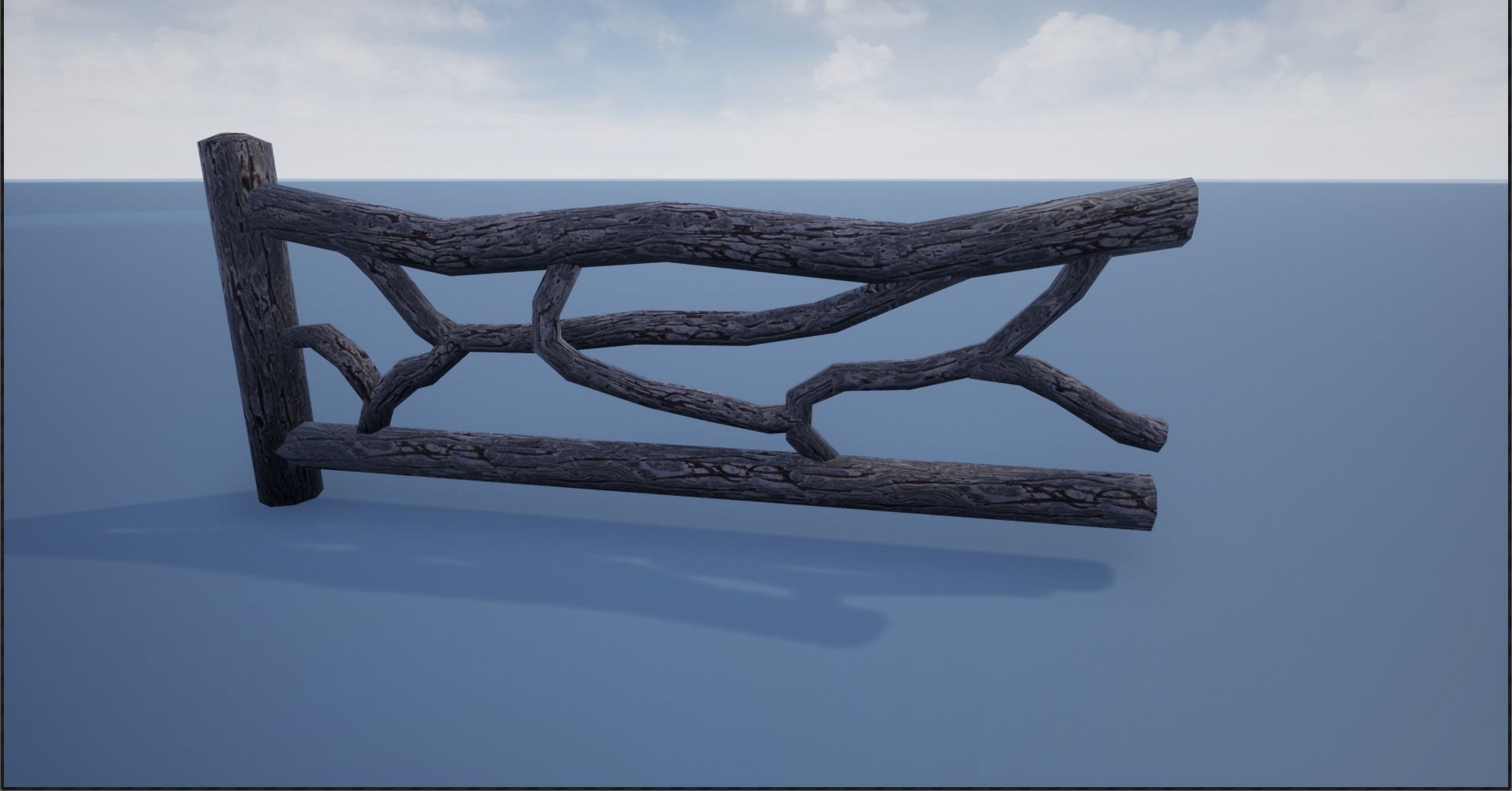 3D model Modular Wooden Branch Fence VR / AR / low-poly | CGTrader