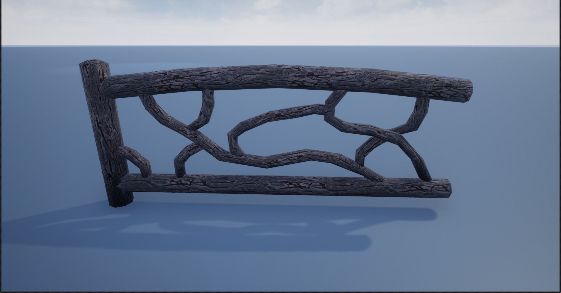 3D model Modular Wooden Branch Fence VR / AR / low-poly | CGTrader