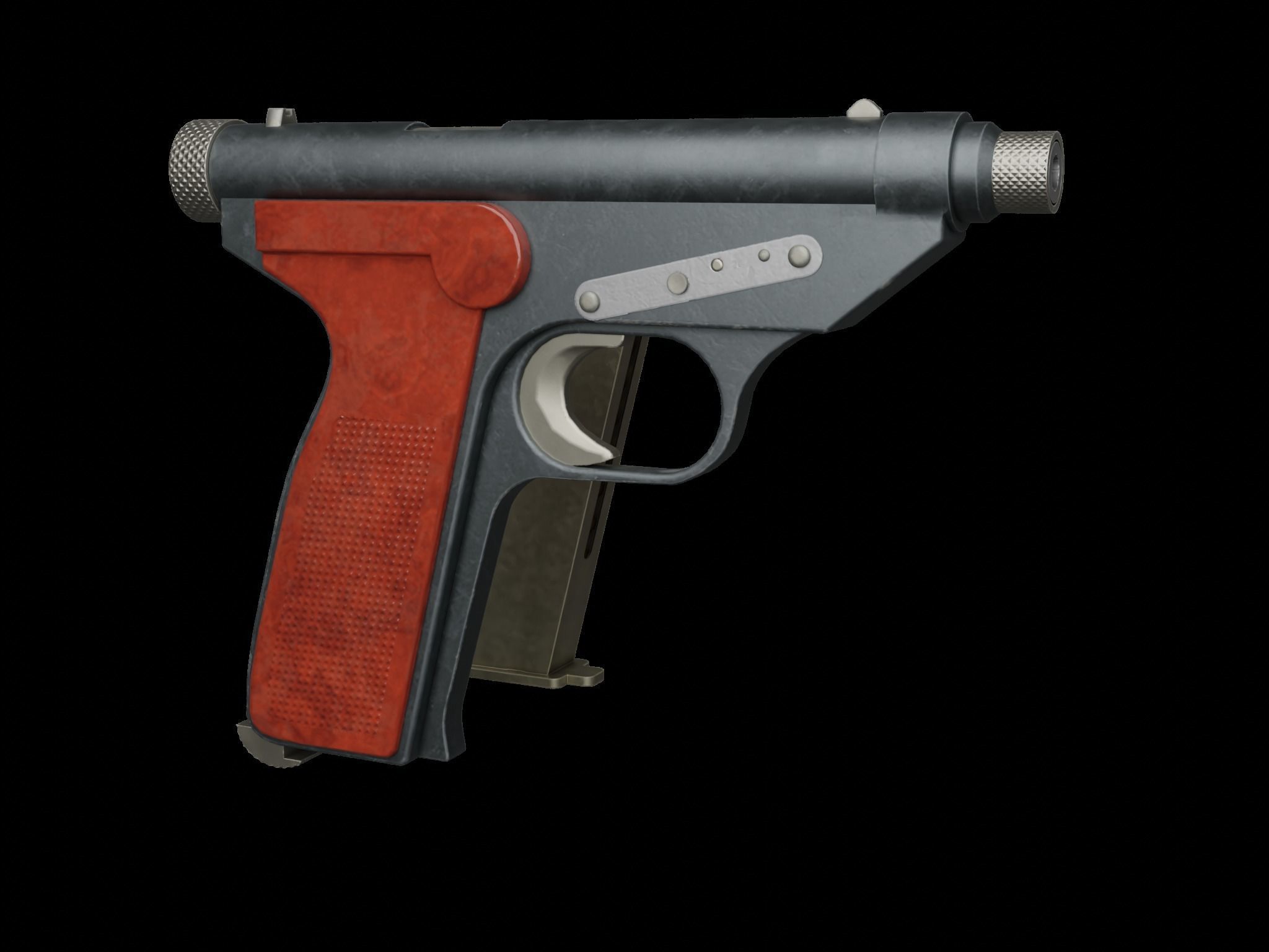 3D model Lercker Pistol - 25ACP Italian Open Bolt Machine Pistol VR ...