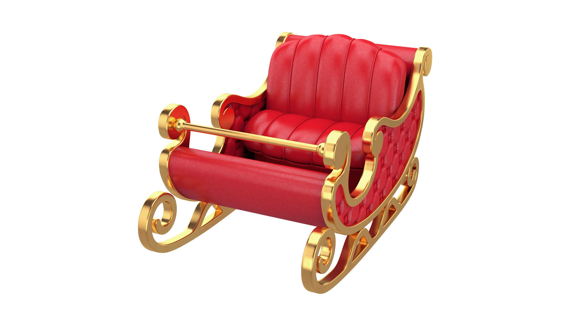 Santa sleigh 3D model | CGTrader