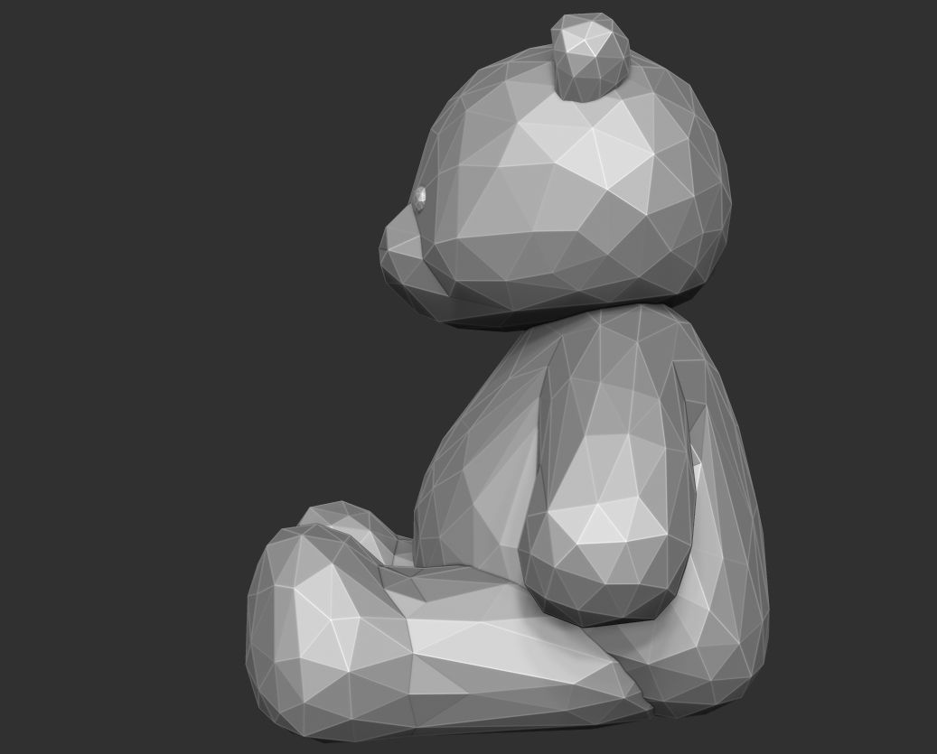 Low Poly Teddy Bear 3D model 3D printable | CGTrader