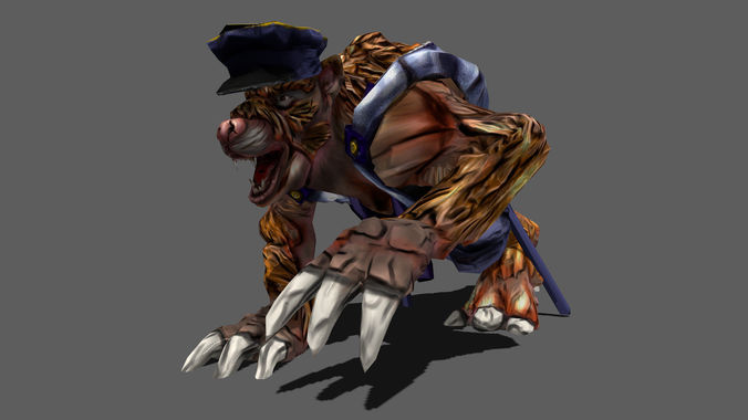 3D model Detective Wolf VR / AR / low-poly rigged animated | CGTrader