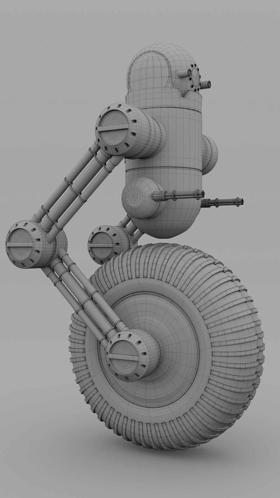 Robot on wheel 3D model | CGTrader