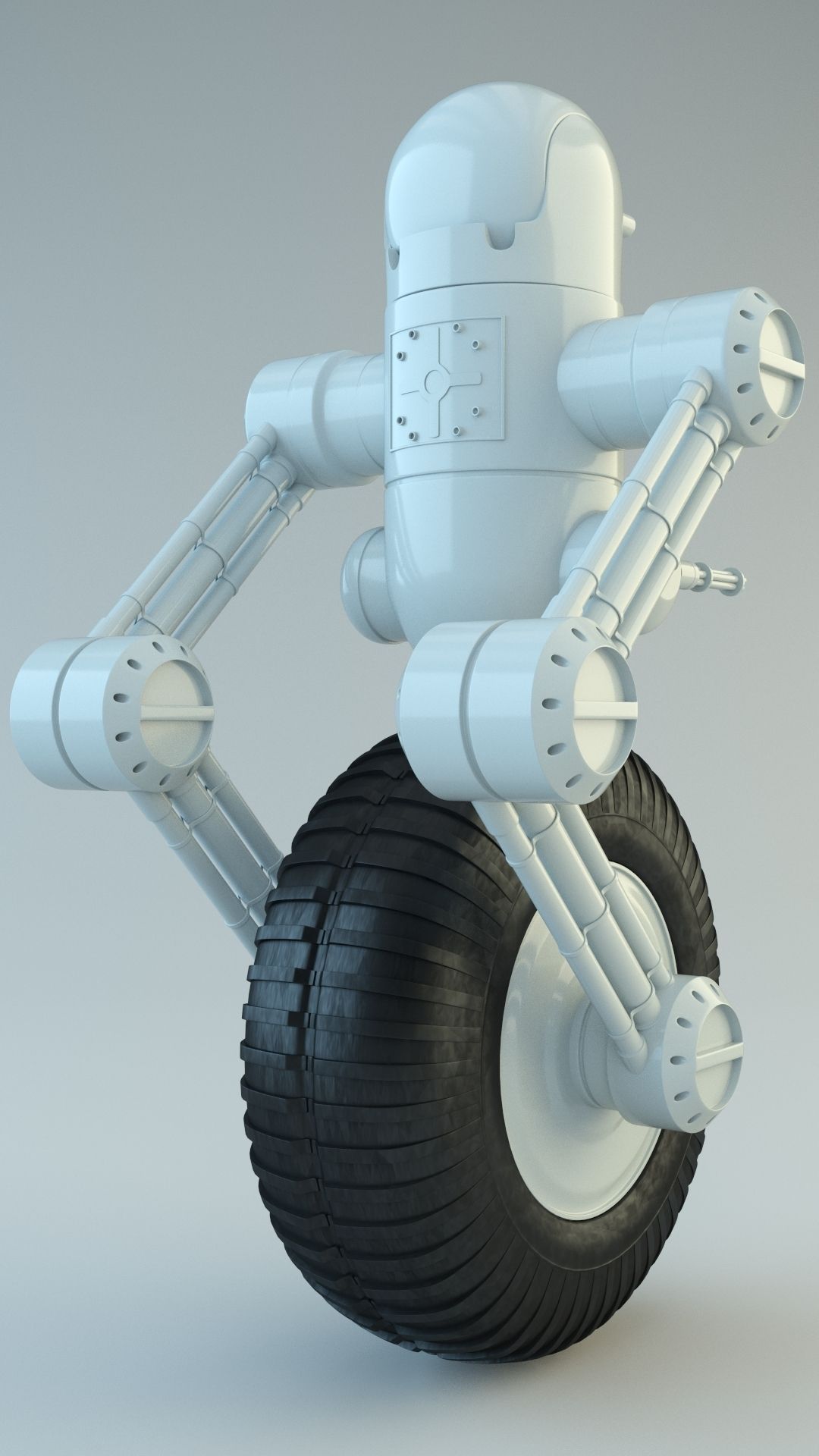 Robot on wheel 3D model | CGTrader