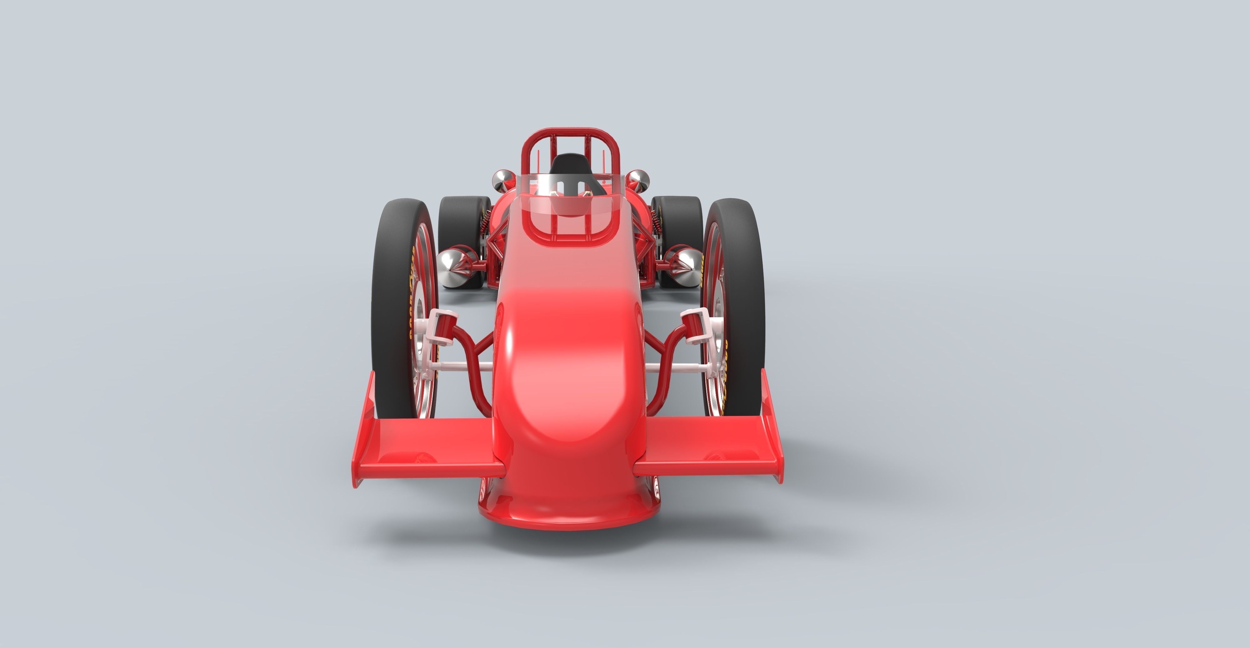 Twin-engined jet dragster 3D model | CGTrader