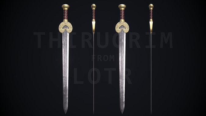 3D model herugrim sword from The lord of the rings VR / AR / low-poly ...