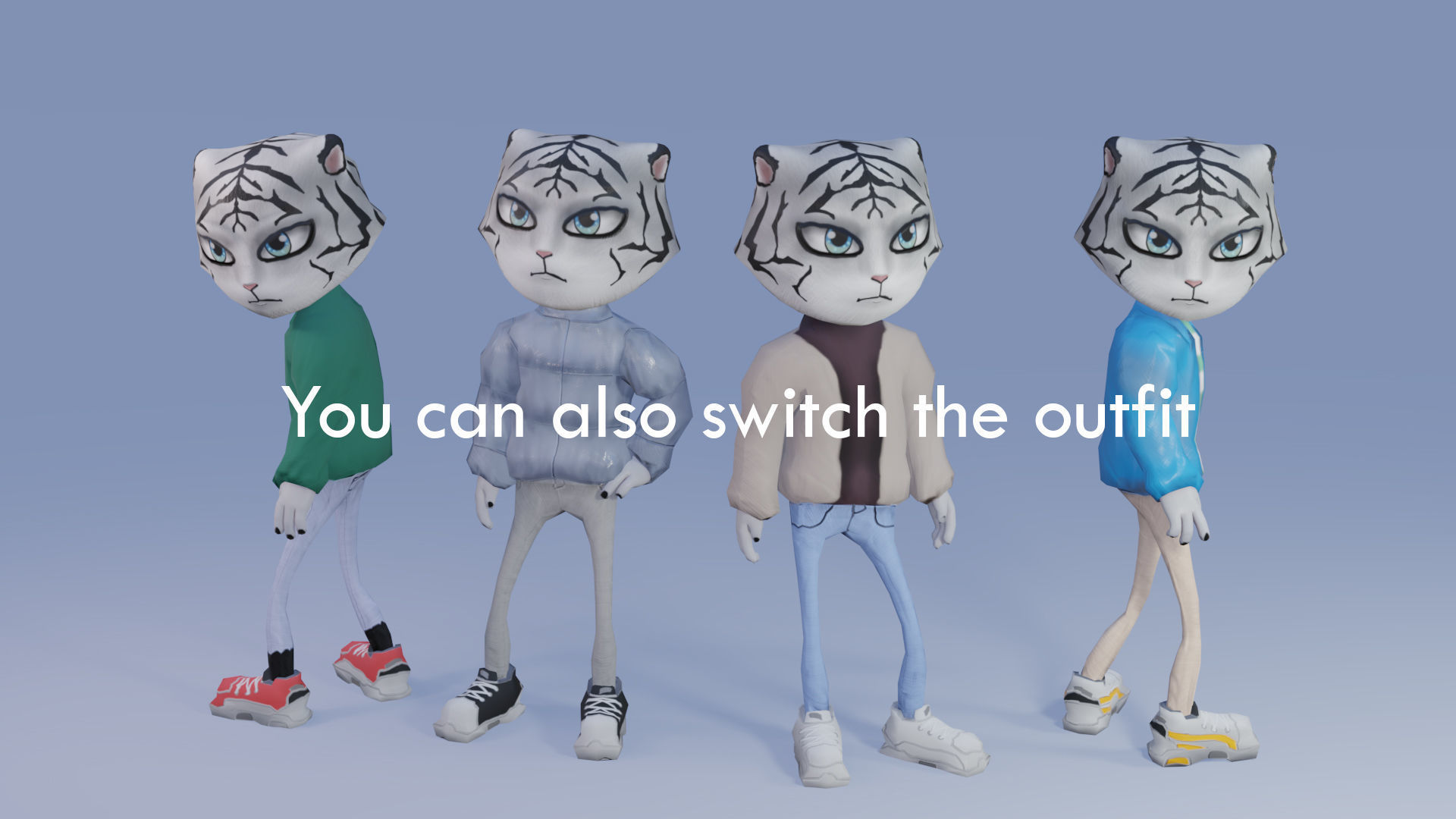 Low Poly Stylish Animal - Wildcat Pack free VR / AR / low-poly 3D model ...