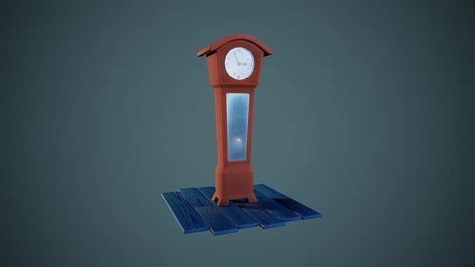 3D model Stylized Pendulum Clock - Tutorial Included VR / AR / low-poly ...