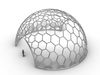 Hexagonal Dome structure Geodesic Like Wireframe Design V3 3D model ...
