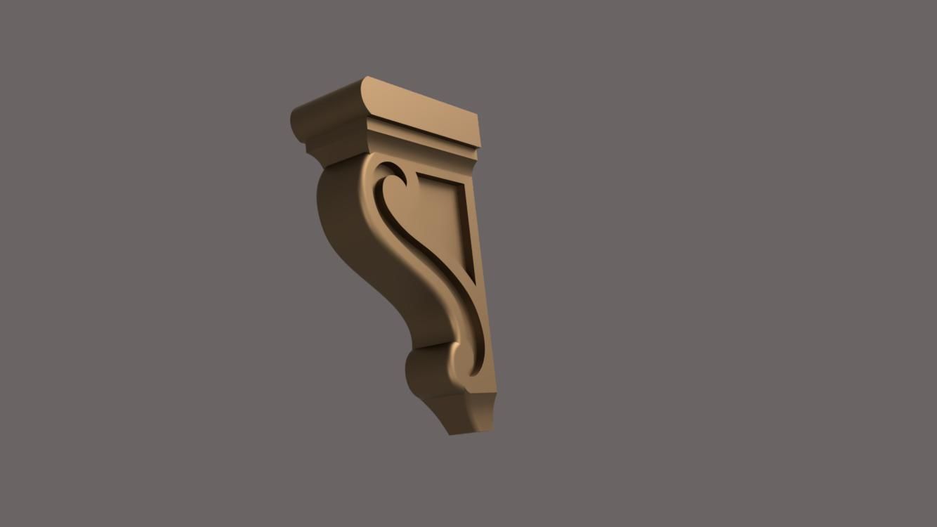 Corbel Plain 3D model 3D printable | CGTrader