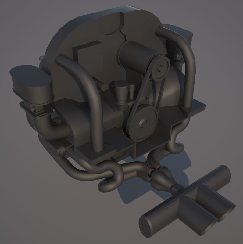 Printable VW engine 3D model 3D printable | CGTrader