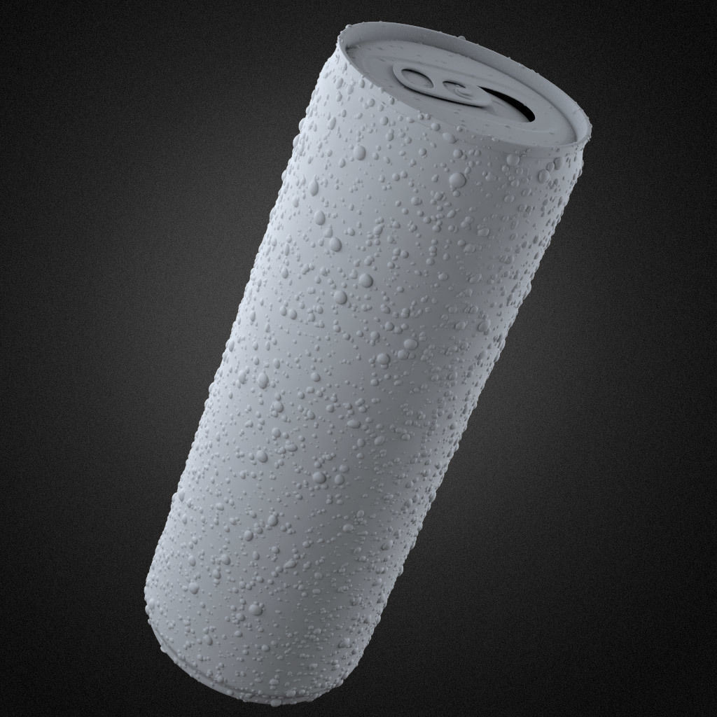 Beverage Can With Water Drops 330ml 3D model | CGTrader