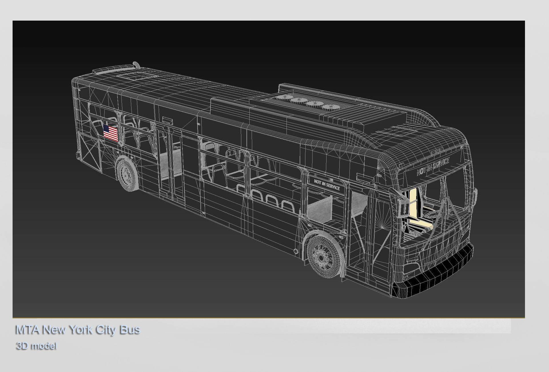 MTA New York City Bus 3D model rigged | CGTrader