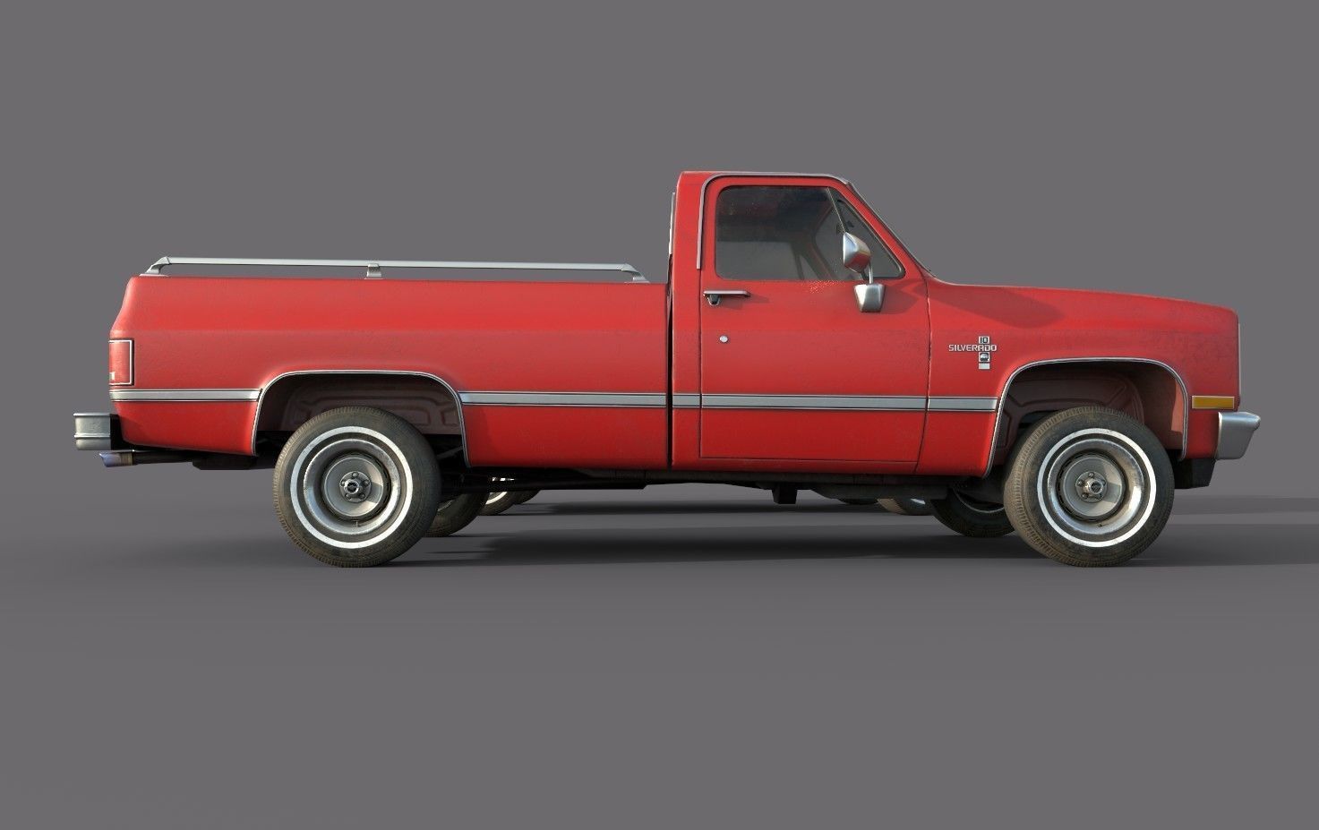 3D model Chevrolet C10 1982 Red VR / AR / low-poly | CGTrader