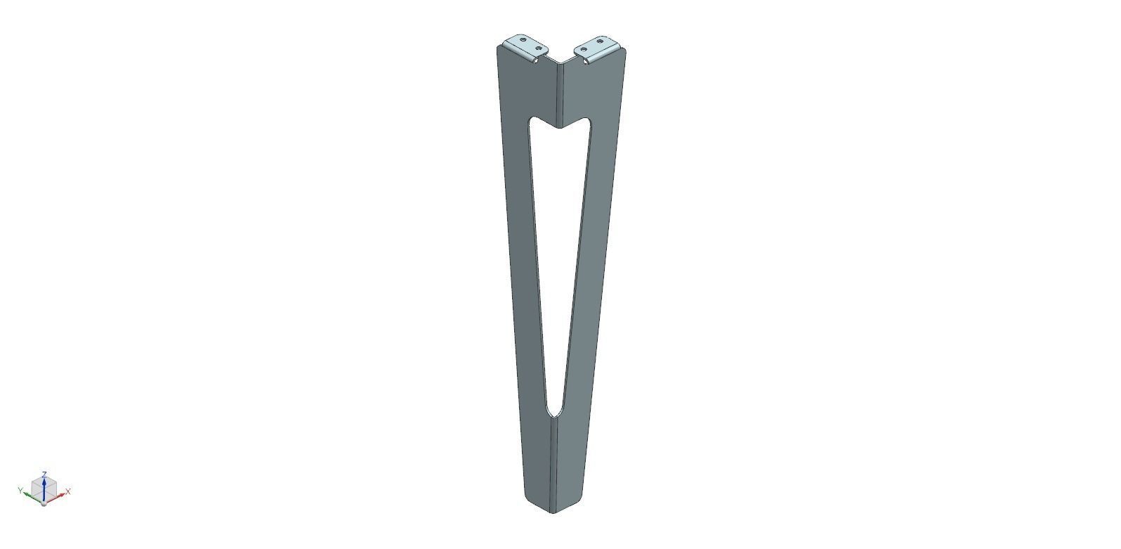 Simple universal sheet metal table leg and DXF for laser cutting 3D ...