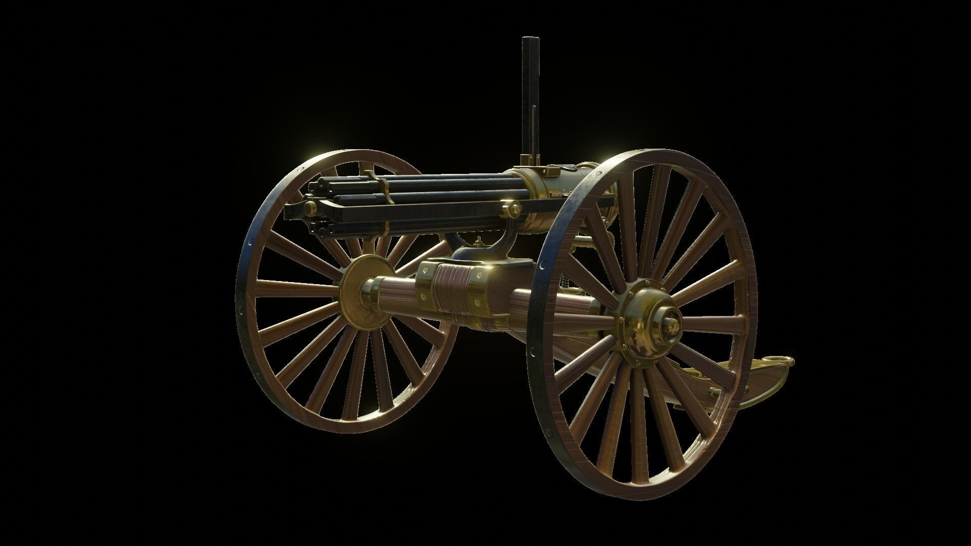 3D model Gatling Gun VR / AR / low-poly | CGTrader