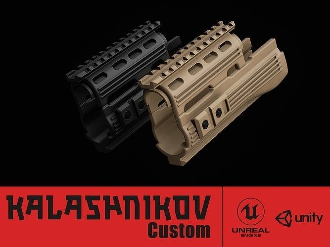 3D model AK - Handguard - Tactical Polymer VR / AR / low-poly | CGTrader