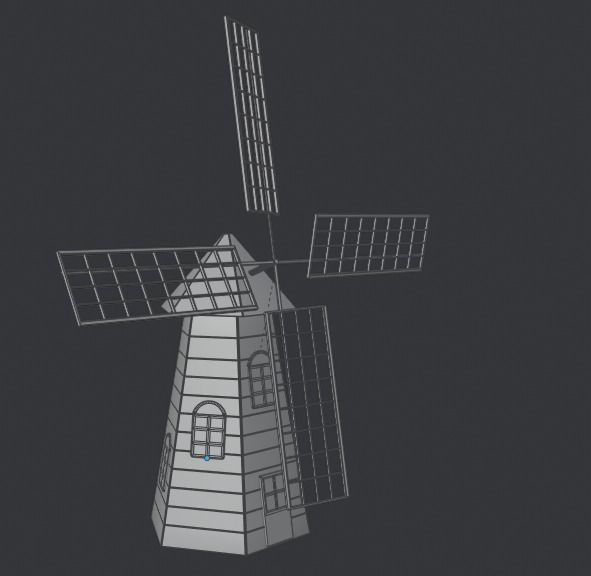 3D model Cartoon Pink Windmill VR / AR / low-poly | CGTrader