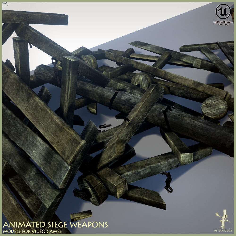 3D model Animated Siege Weapons VR / AR / low-poly | CGTrader
