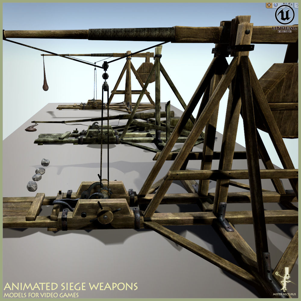 3D model Animated Siege Weapons VR / AR / low-poly | CGTrader