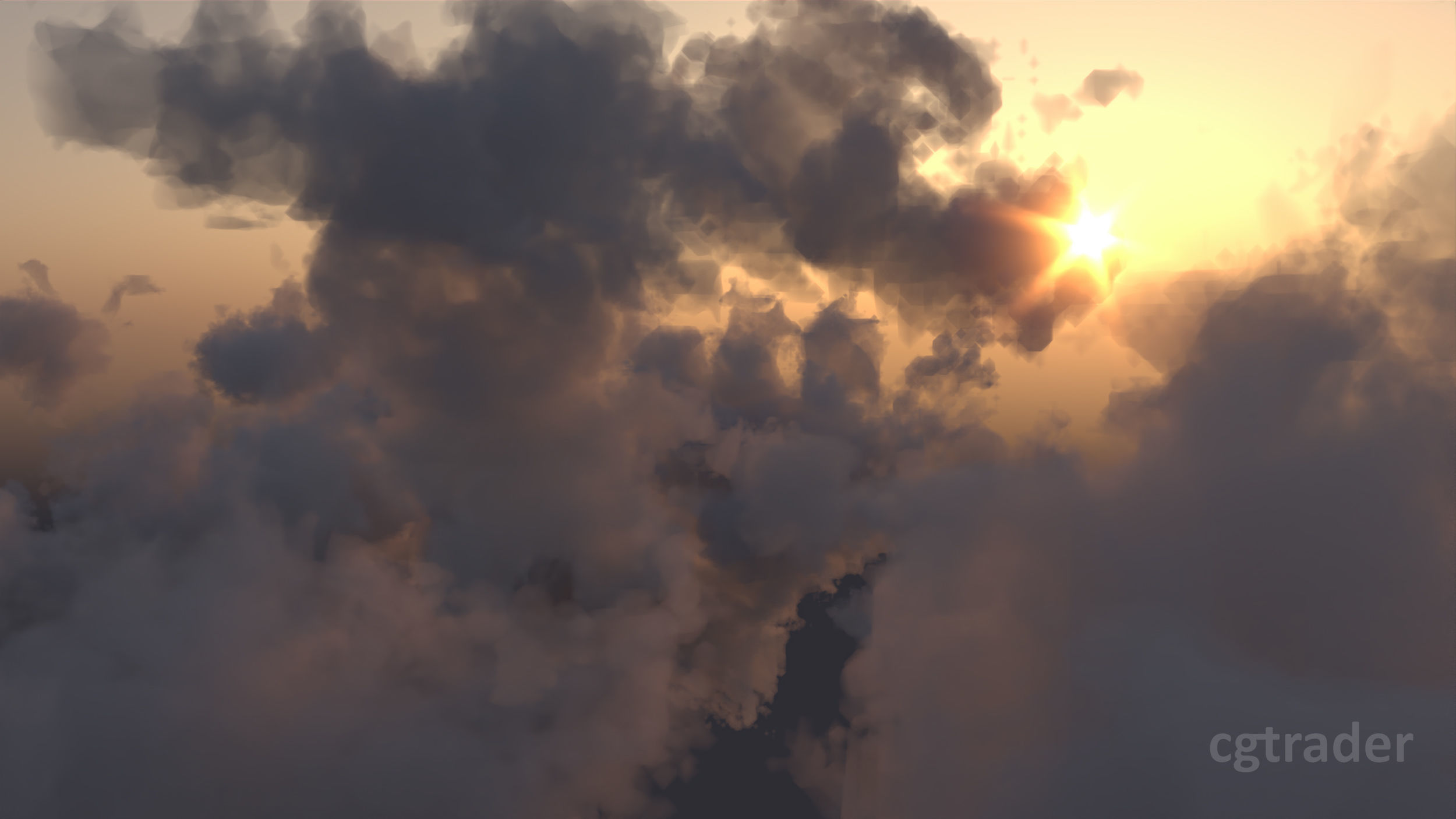 60 Polygon Cloud Pack 3D model | CGTrader
