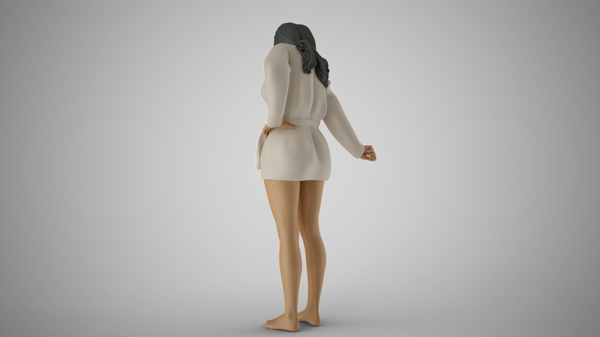 Woman Looking Down 3D model 3D printable | CGTrader