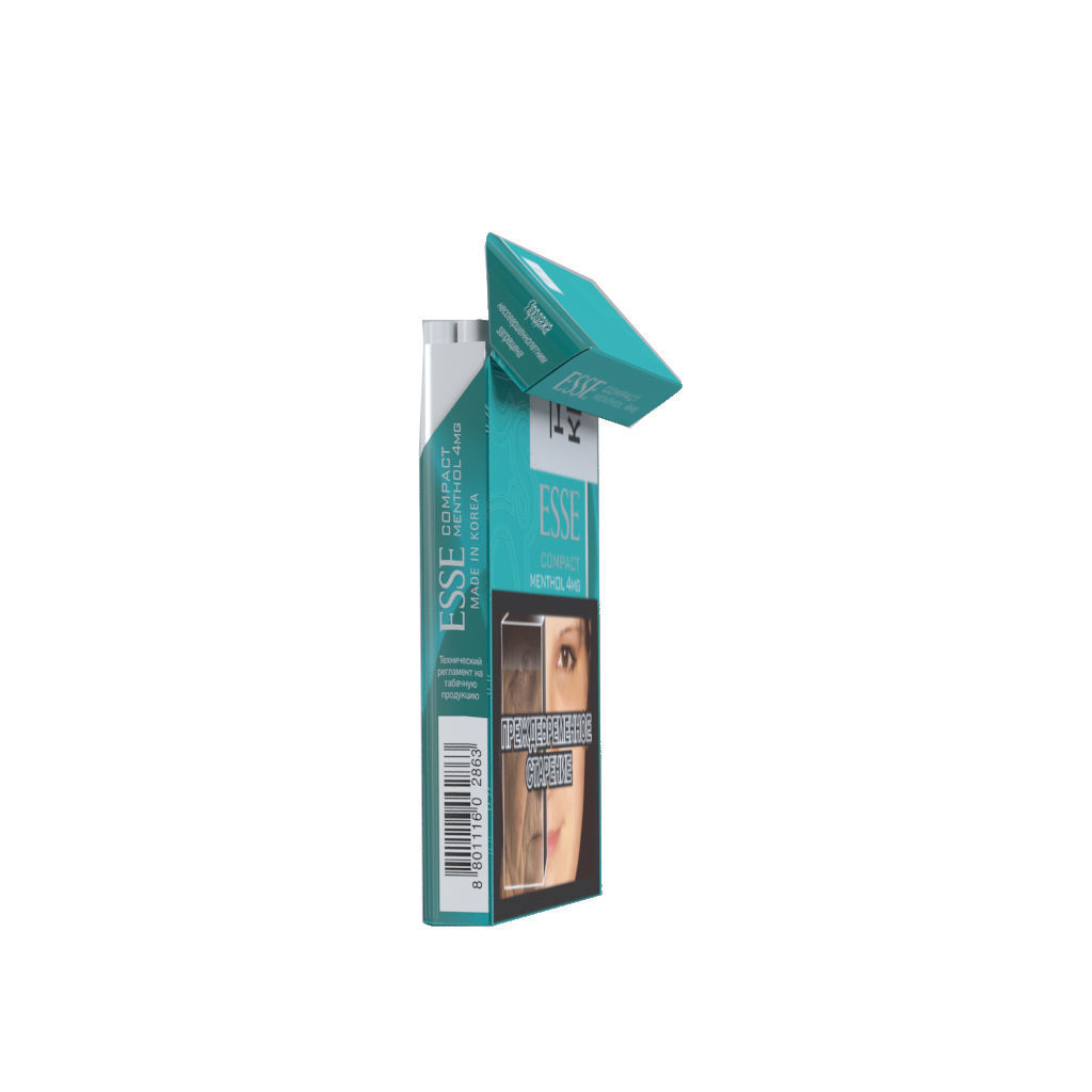 3D model Cigarettes Pack Esse Menthol VR / AR / low-poly | CGTrader