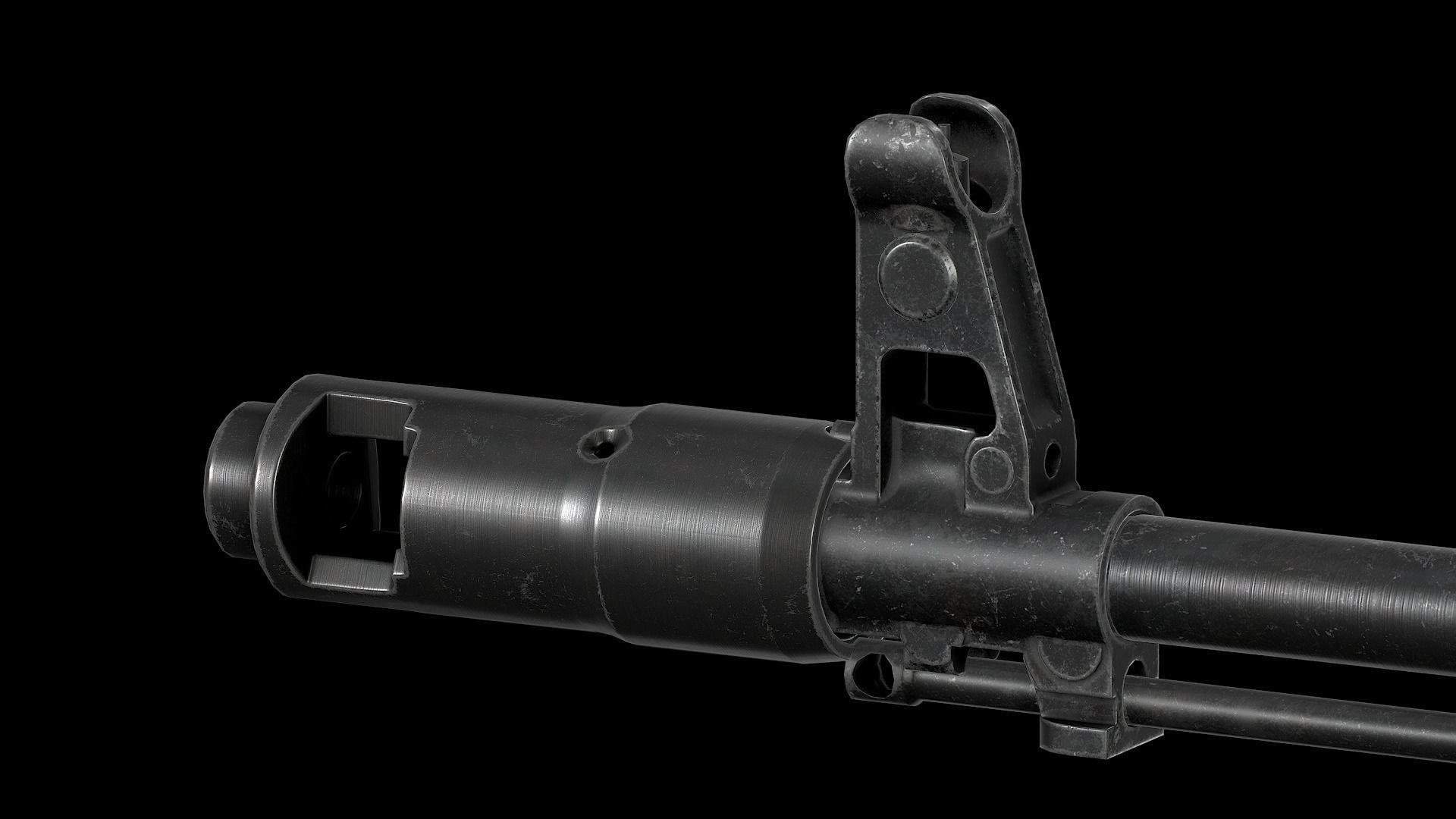 3D model AK - Muzzle - AK74 Muzzle Std VR / AR / low-poly | CGTrader