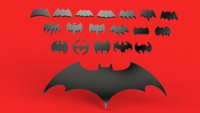 3D batman logos 3D model 3D printable | CGTrader