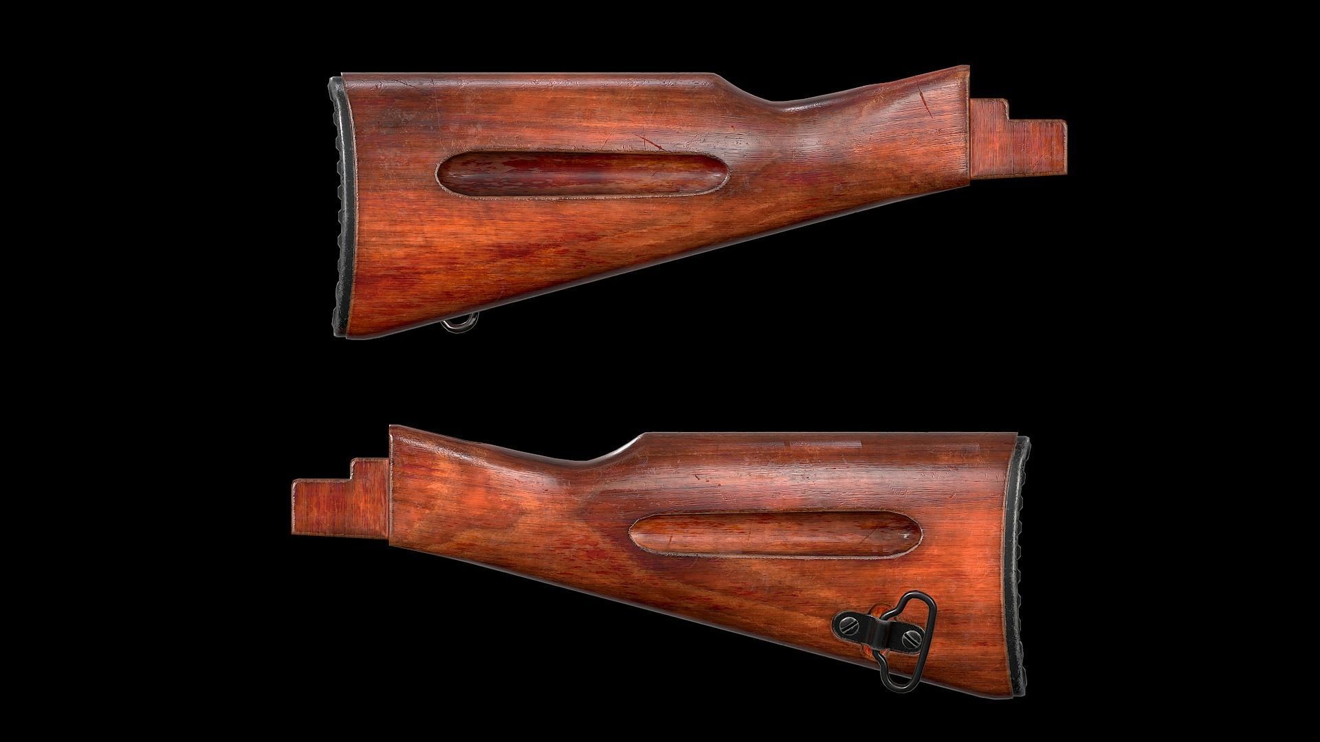 3D model AK - STOCK - AK74 WOOD STD VR / AR / low-poly | CGTrader