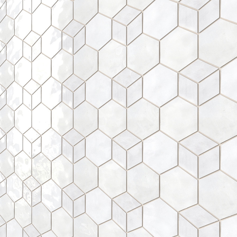 Hexagon Diamond Pattern 5 types 3D model | CGTrader