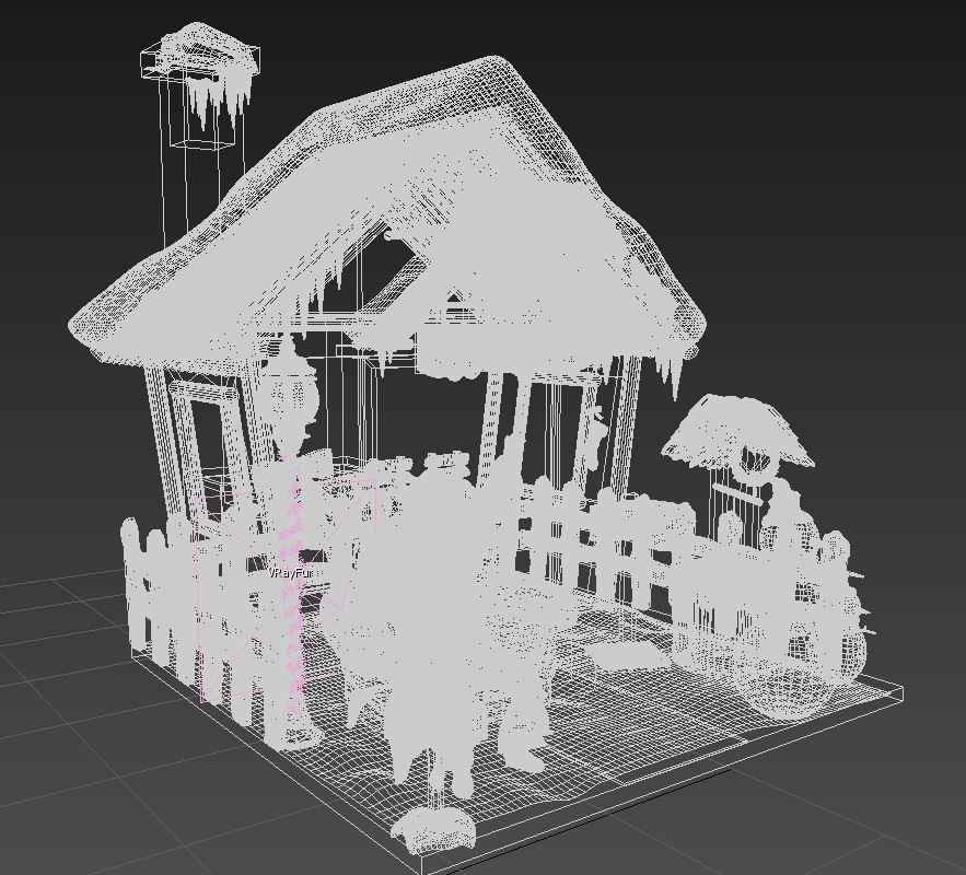 Santas Grotto Christmas Decoration 3D model | CGTrader