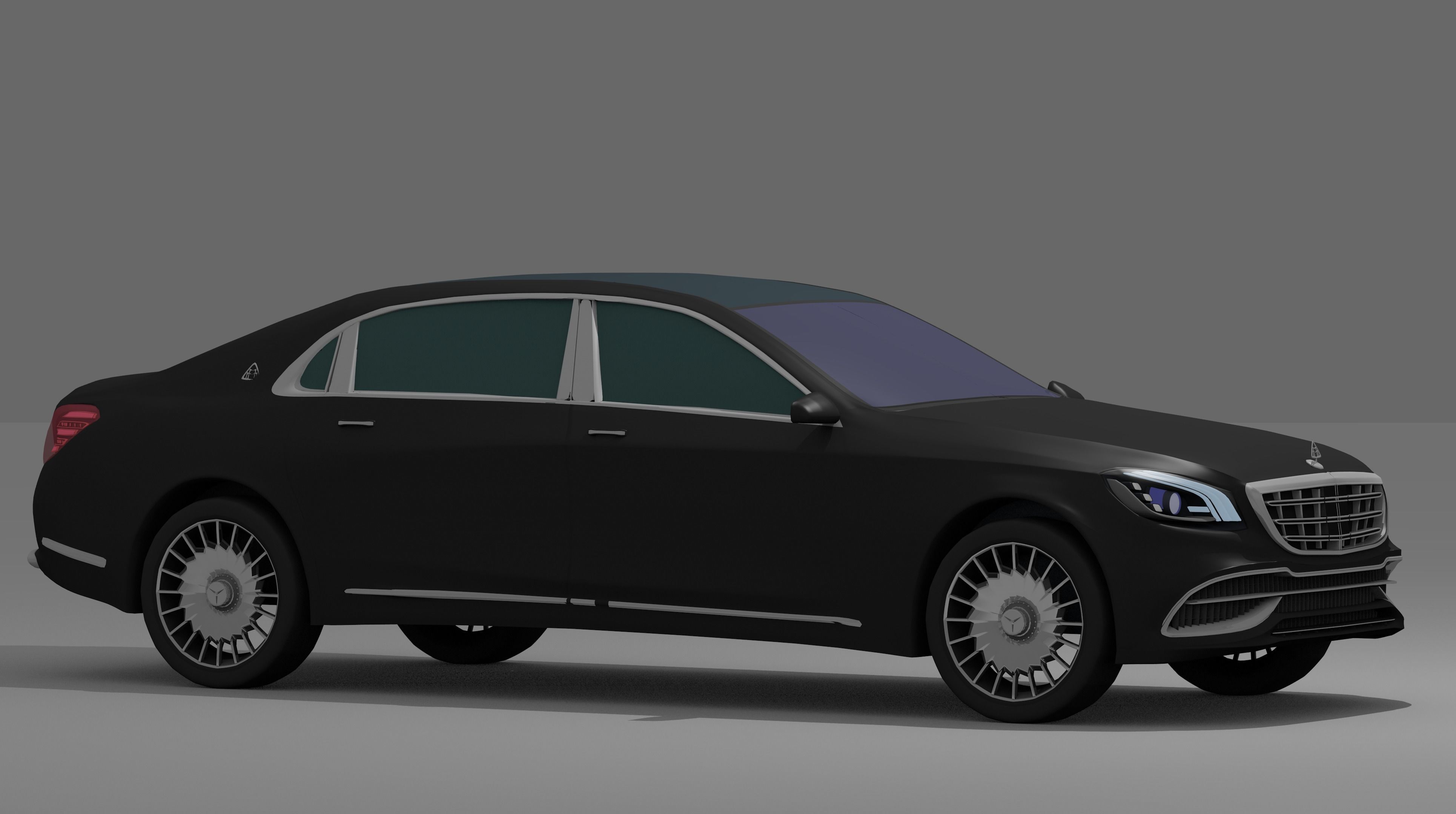 Mercedes Benz Maybach free VR / AR / low-poly 3D model rigged | CGTrader
