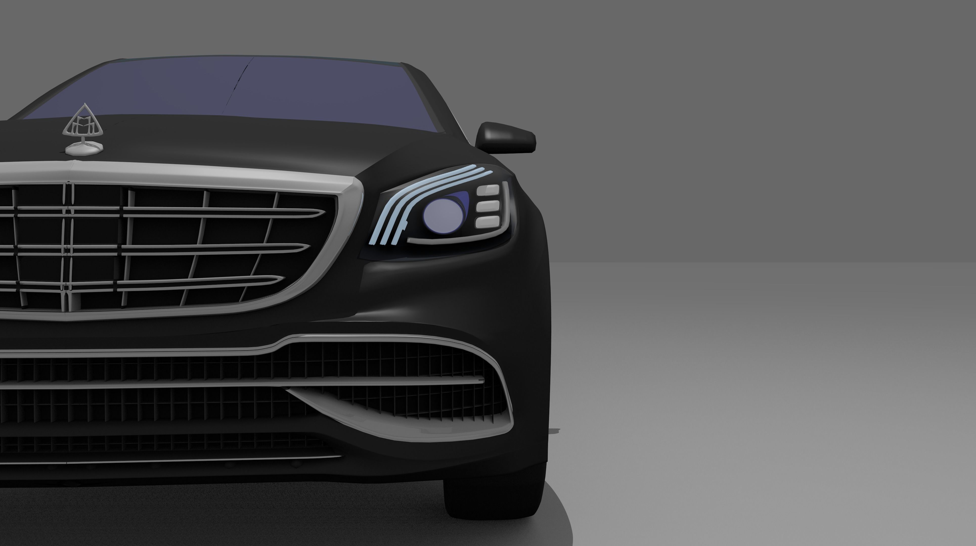 Mercedes Benz Maybach free VR / AR / low-poly 3D model rigged | CGTrader
