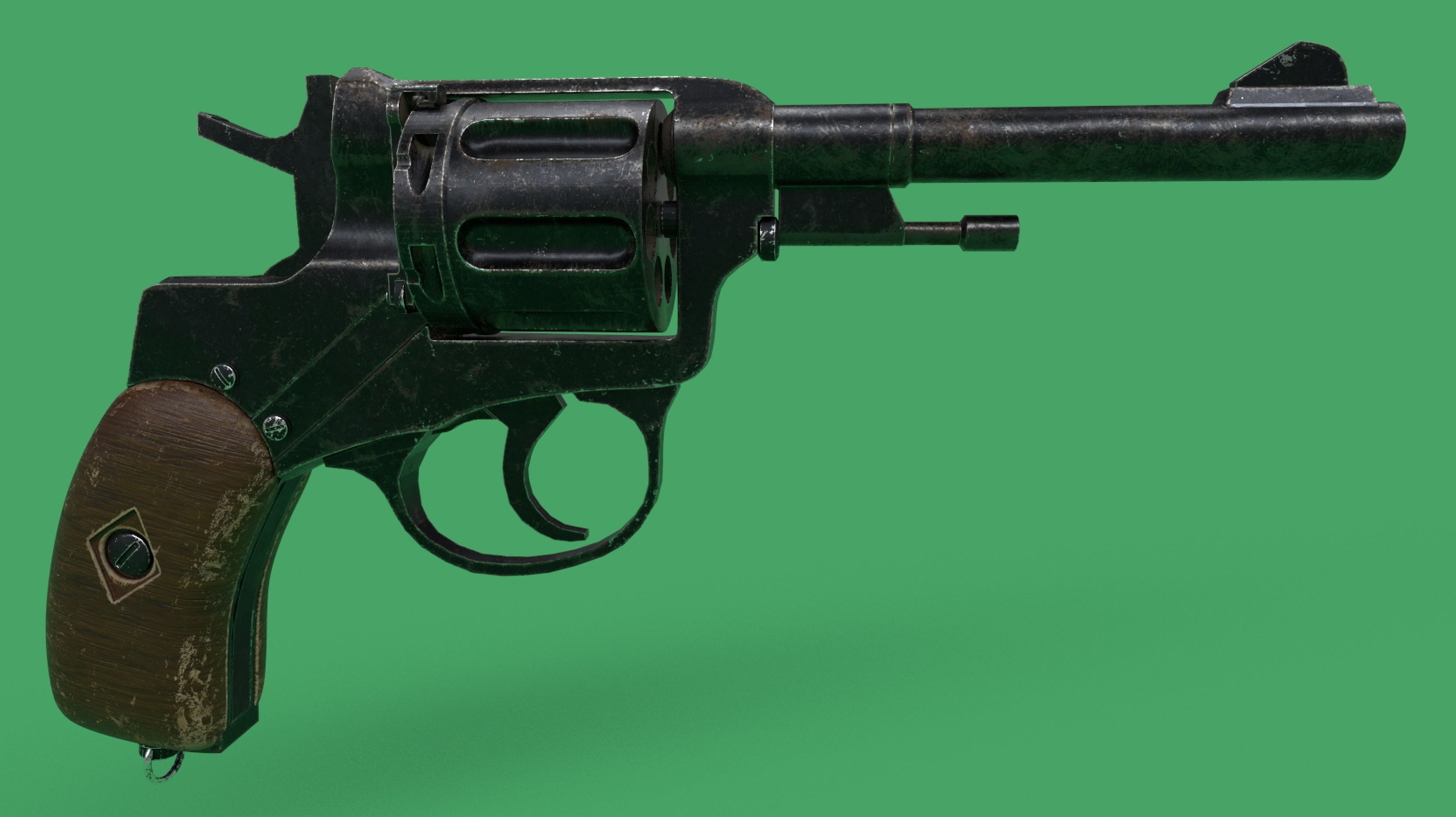 3D model Nagant Revolver Gun VR / AR / low-poly | CGTrader