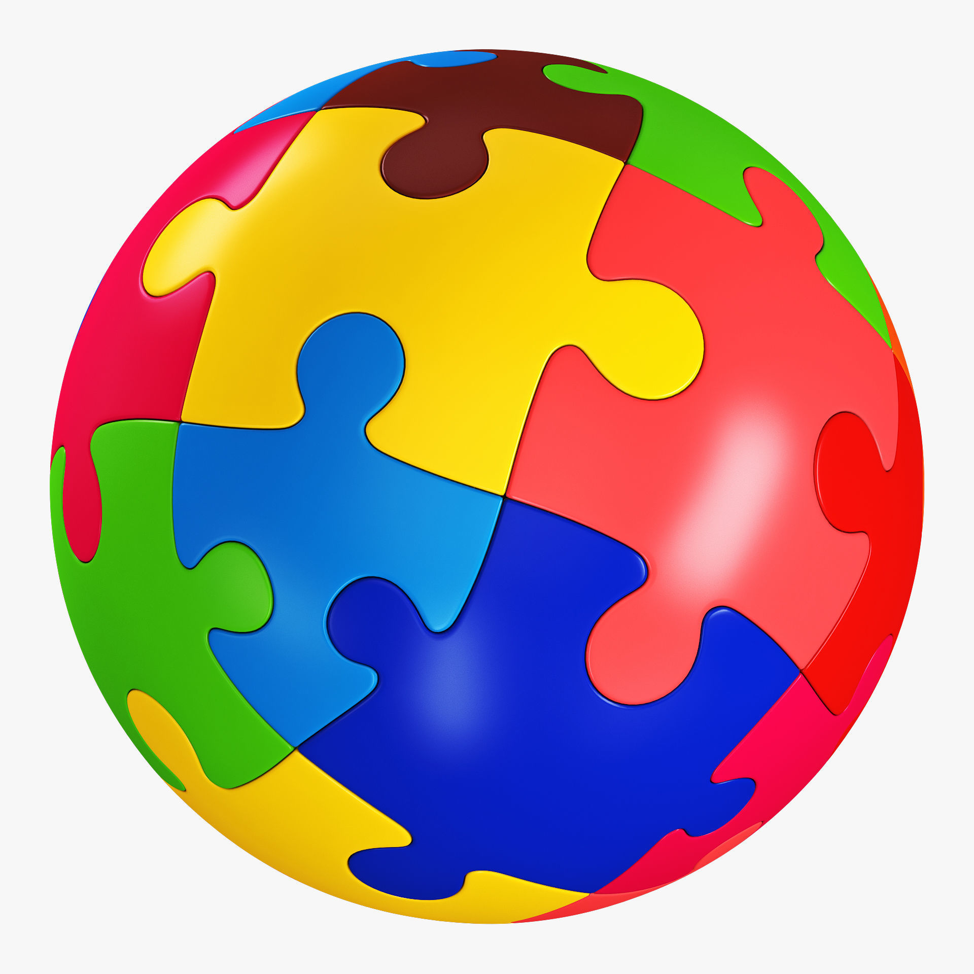 Colored Sphere Puzzle v 2 3D model | CGTrader