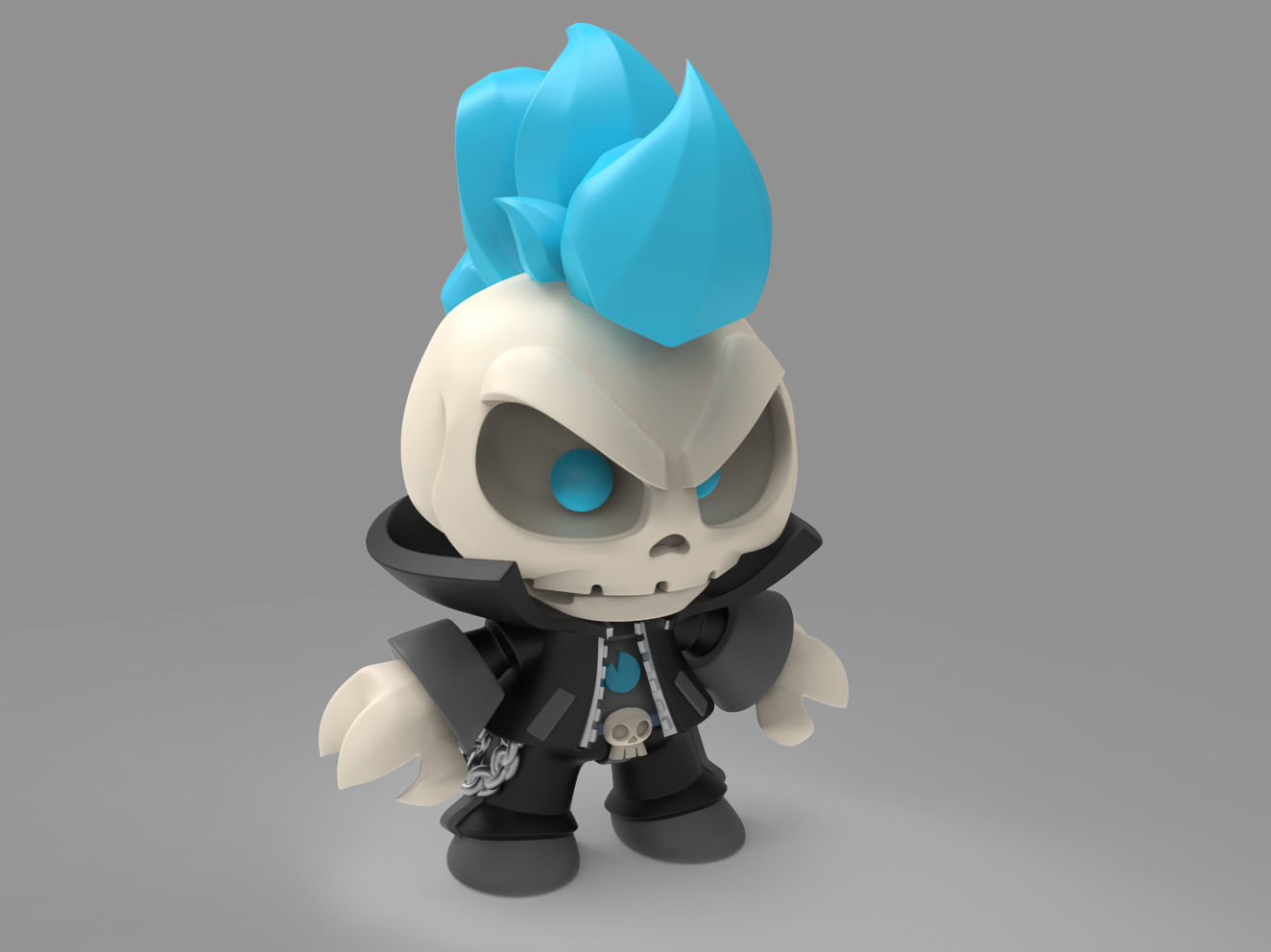 Blue Ghost Rider 3D model 3D printable | CGTrader