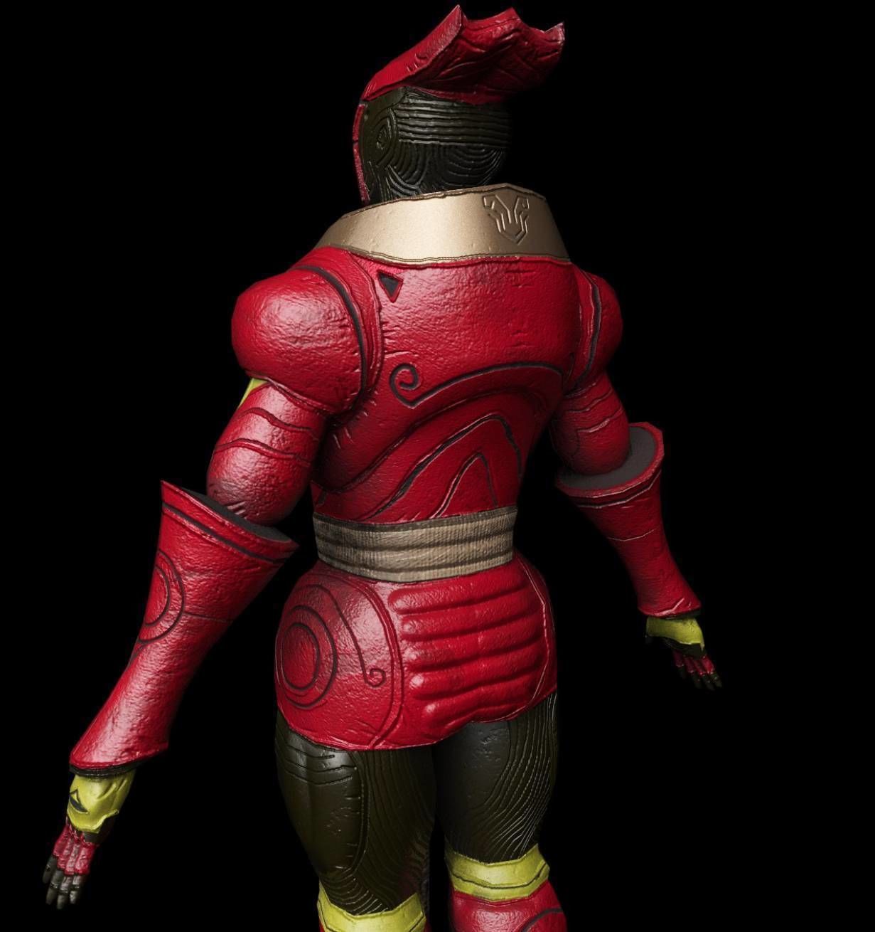 3D model dark hero red enforcer VR / AR / low-poly | CGTrader