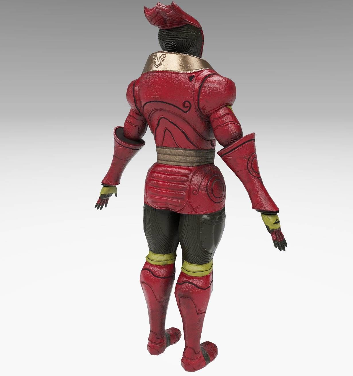 3D model dark hero red enforcer VR / AR / low-poly | CGTrader