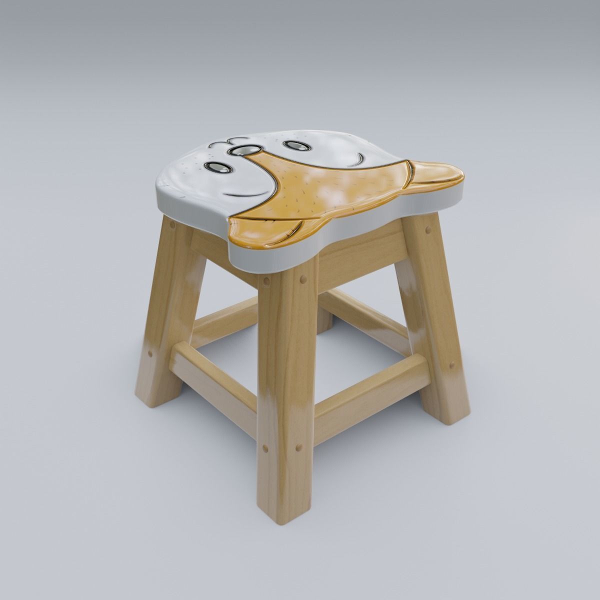 Child Step Stool Fox 3D model | CGTrader