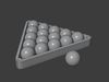 Wood Pool Triangle and Ball Set 3D model | CGTrader