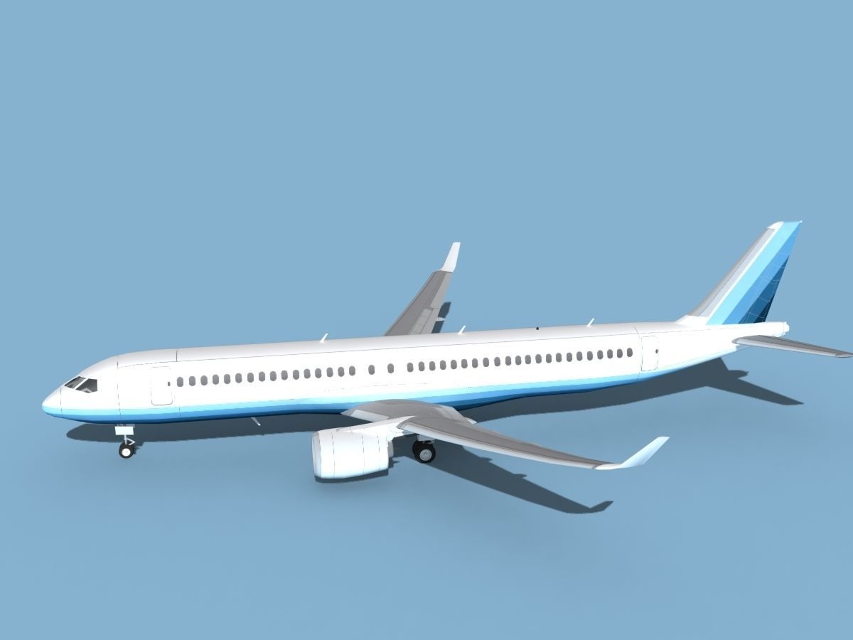 Airbus A220-300 Corporate 2 3D model rigged | CGTrader