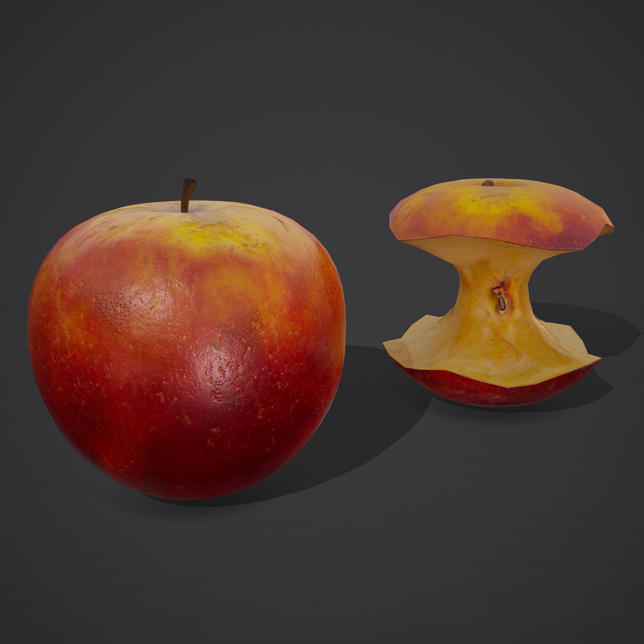 3D Model Collection Apple and Apple Core VR / AR / low-poly | CGTrader