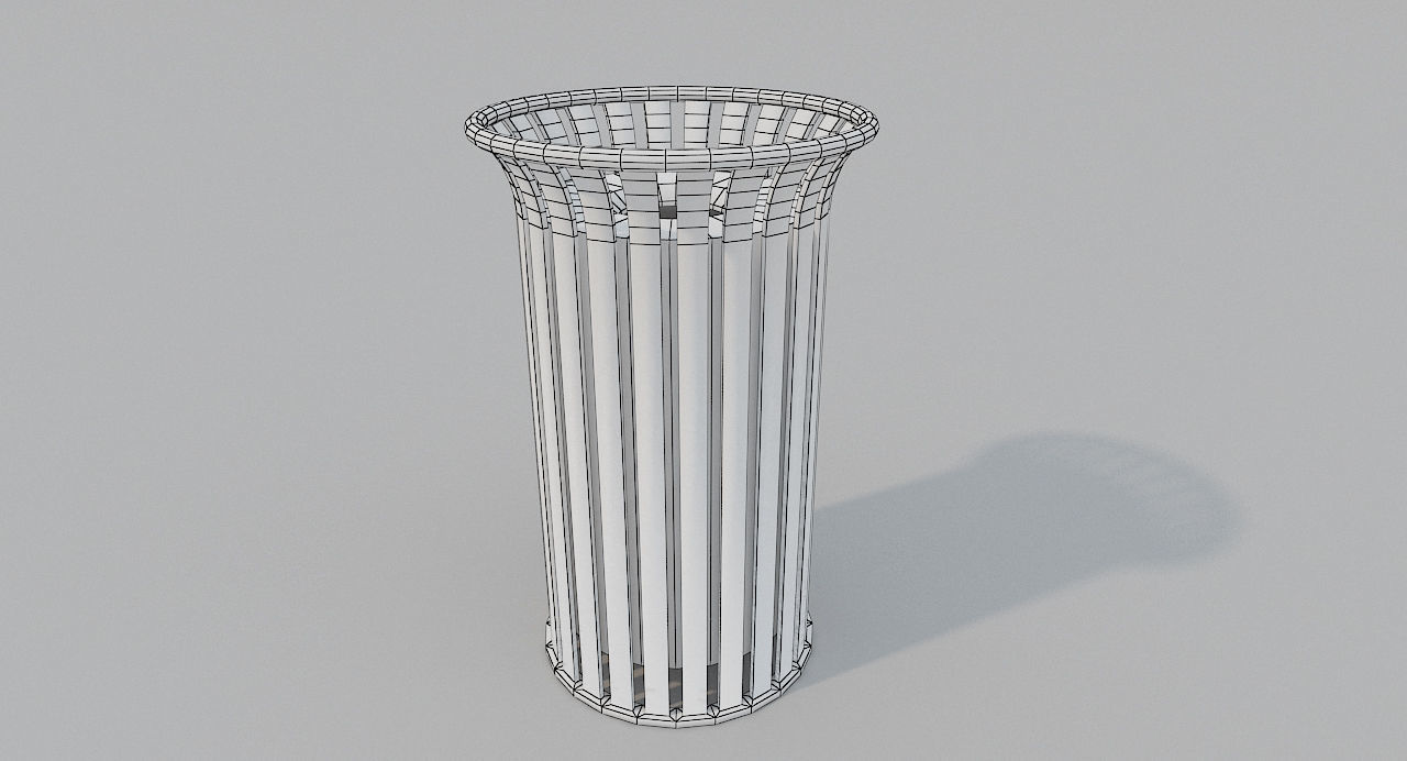 3D model Low Poly PBR Trash Can VR / AR / low-poly | CGTrader