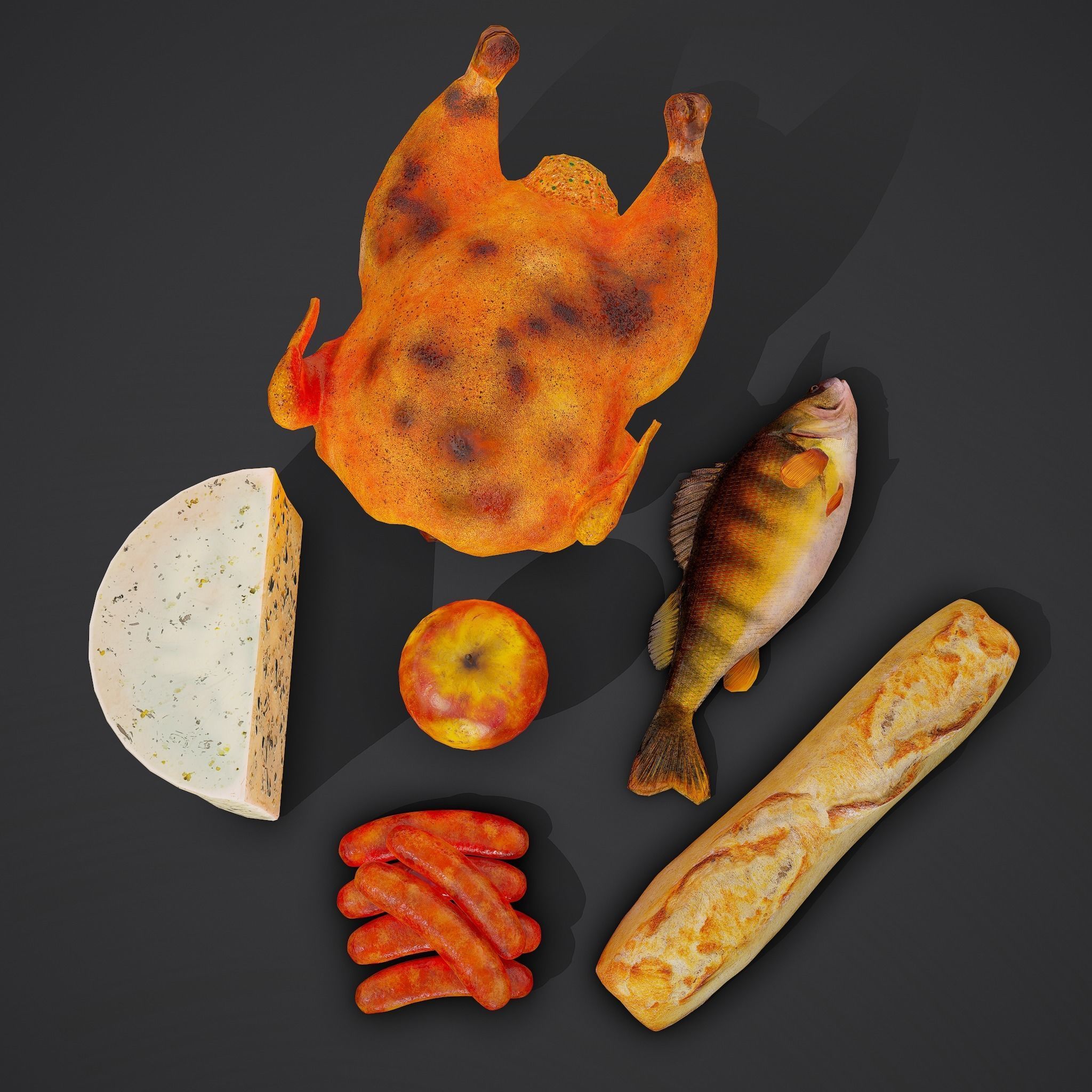 12 Medieval Food Props 3D Model Collection | CGTrader