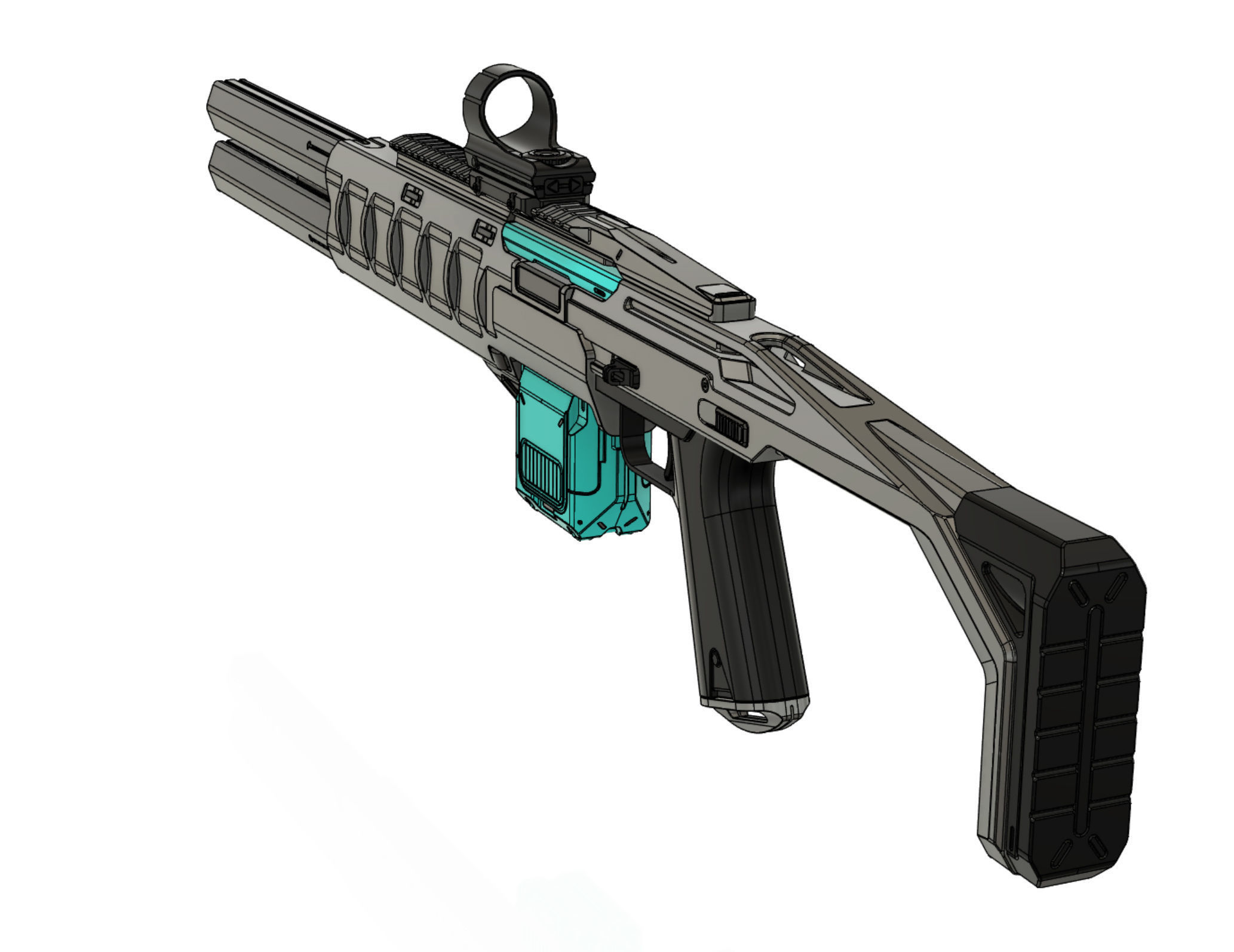 QBS-2000 gun with handle 3D model | CGTrader