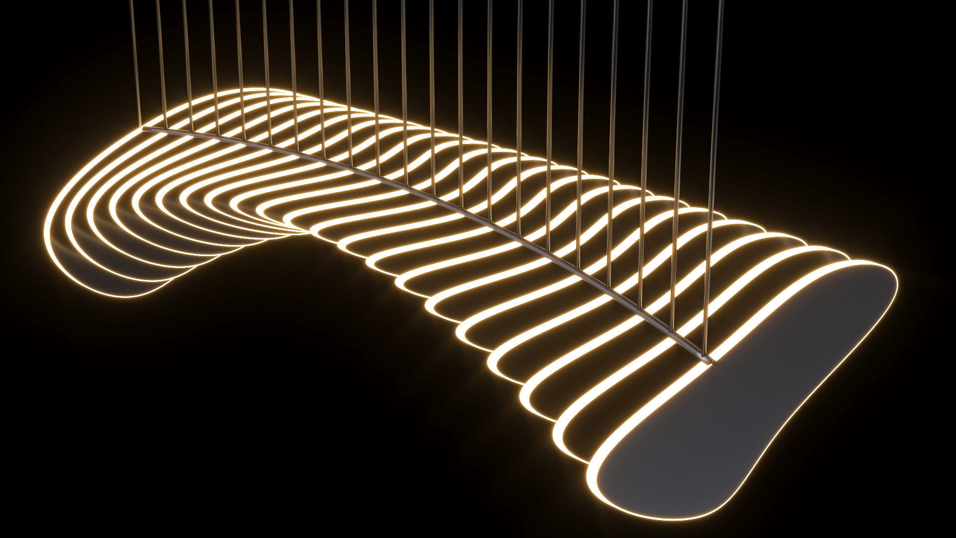 Modern Parametric Chandelier 3D model | CGTrader