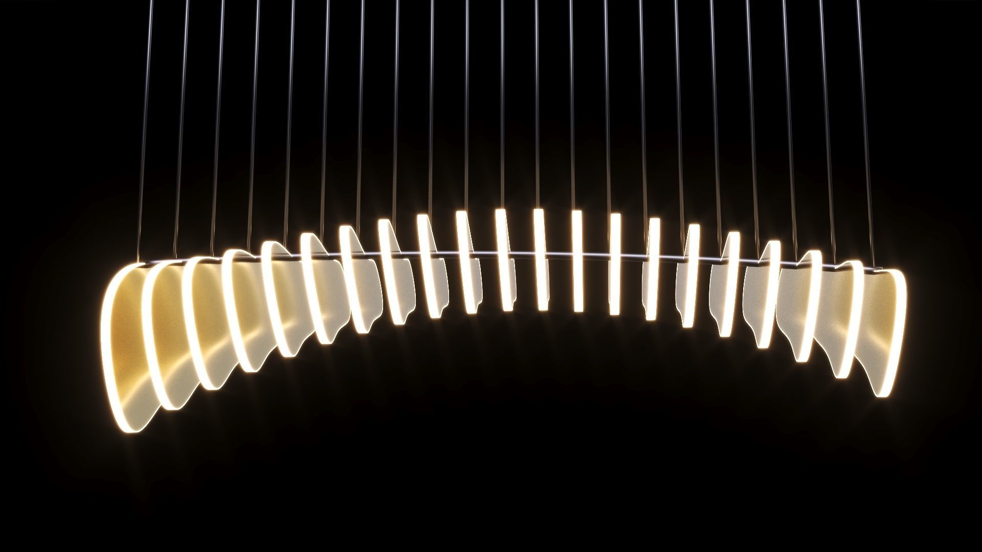 Modern Parametric Chandelier 3D model | CGTrader