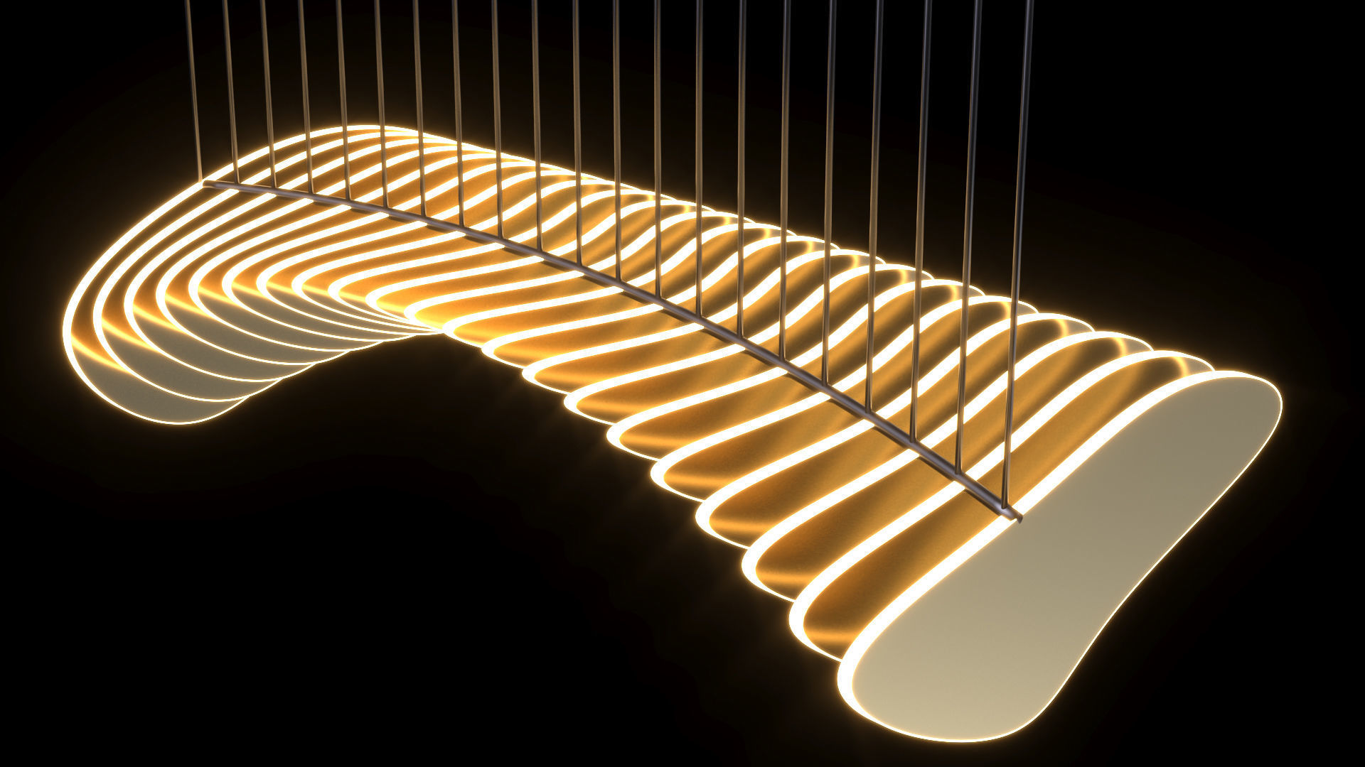 Modern Parametric Chandelier 3D model | CGTrader