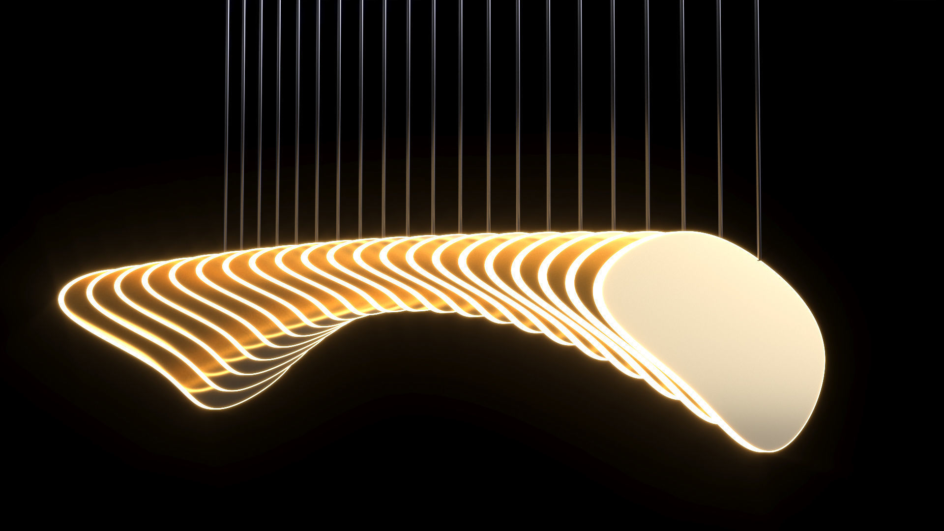 Modern Parametric Chandelier 3D model | CGTrader